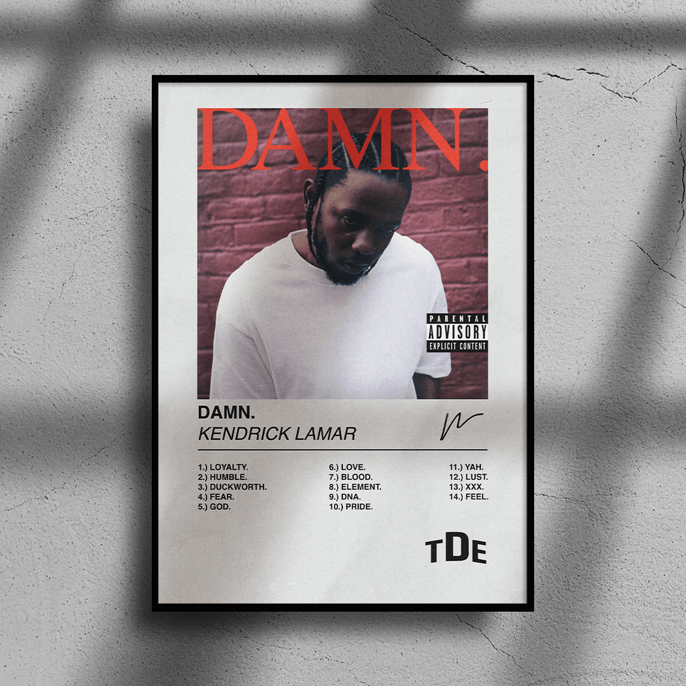 DAMN. Kendrick Lamar Poster – Iconic Album Wall Art – PRINTICK